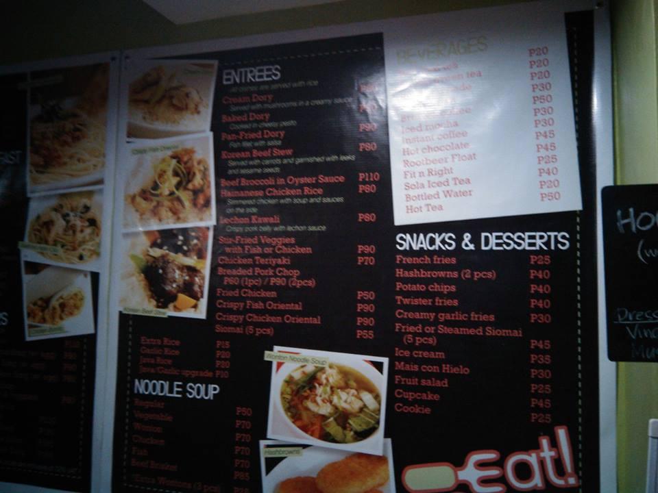 Menu at Kamirori Cafe, Quezon City, J3WG+H2V