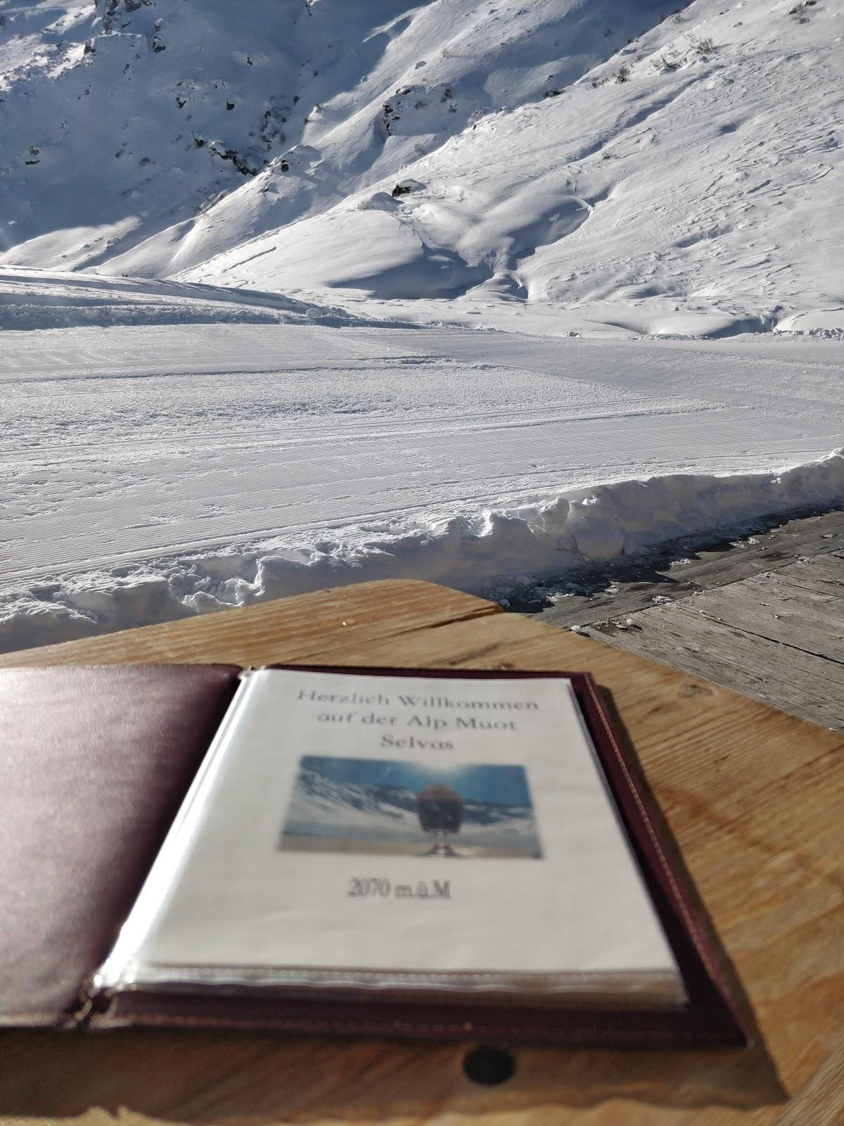 Menu da Alp Muot Selvas, Sils im Engadin/Segl