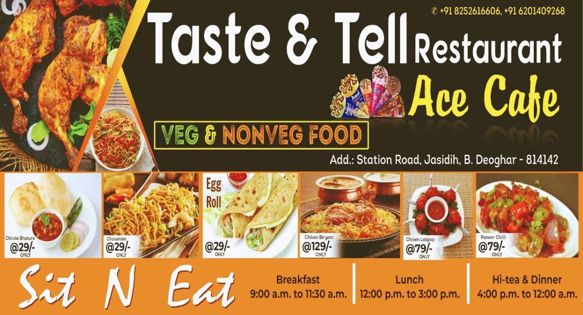 Menu at Taste and tell restaurant AC cafe, Jasidih