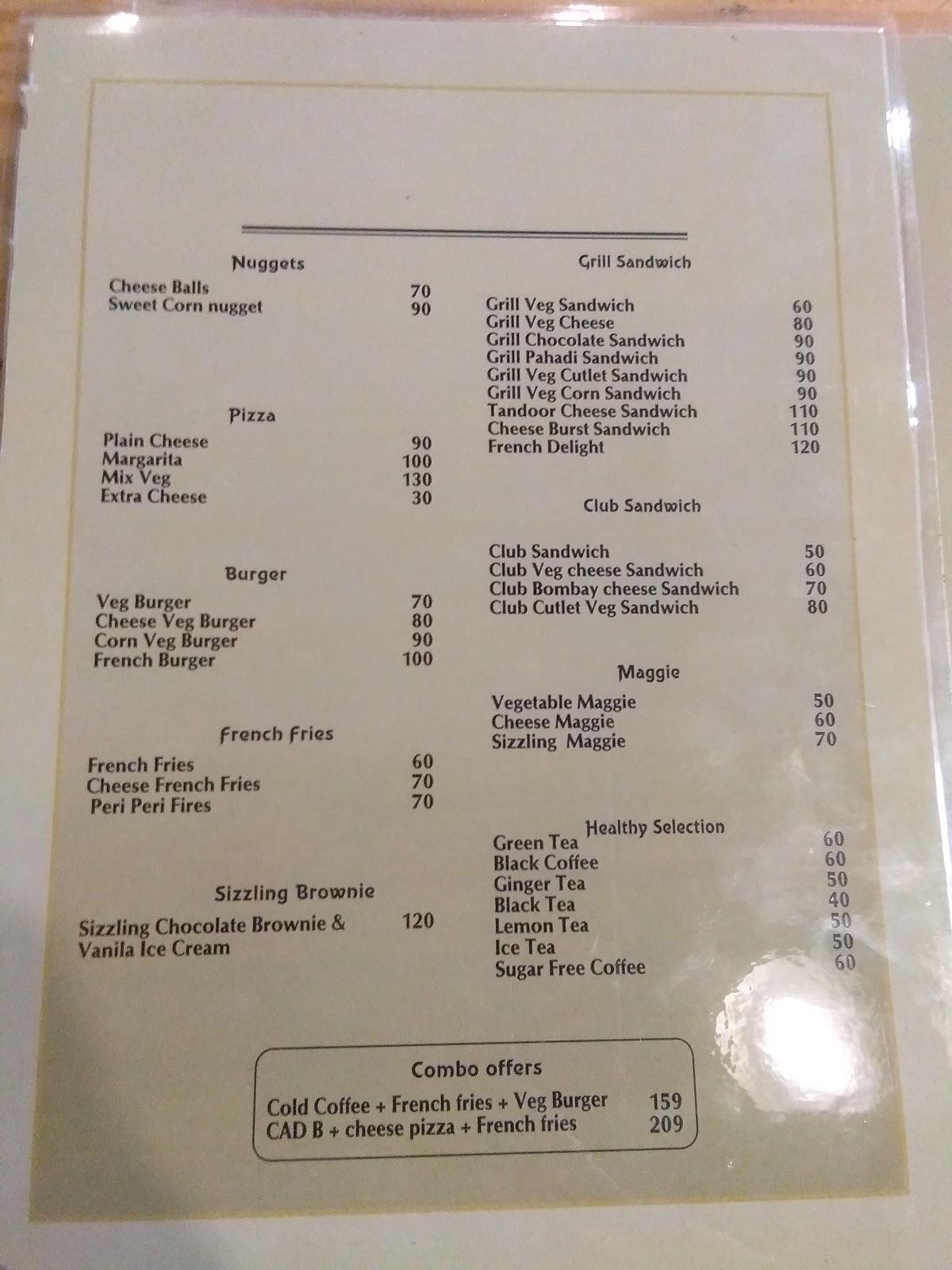 Menu at Royal Cafe, Kolhapur, 3rd Ln