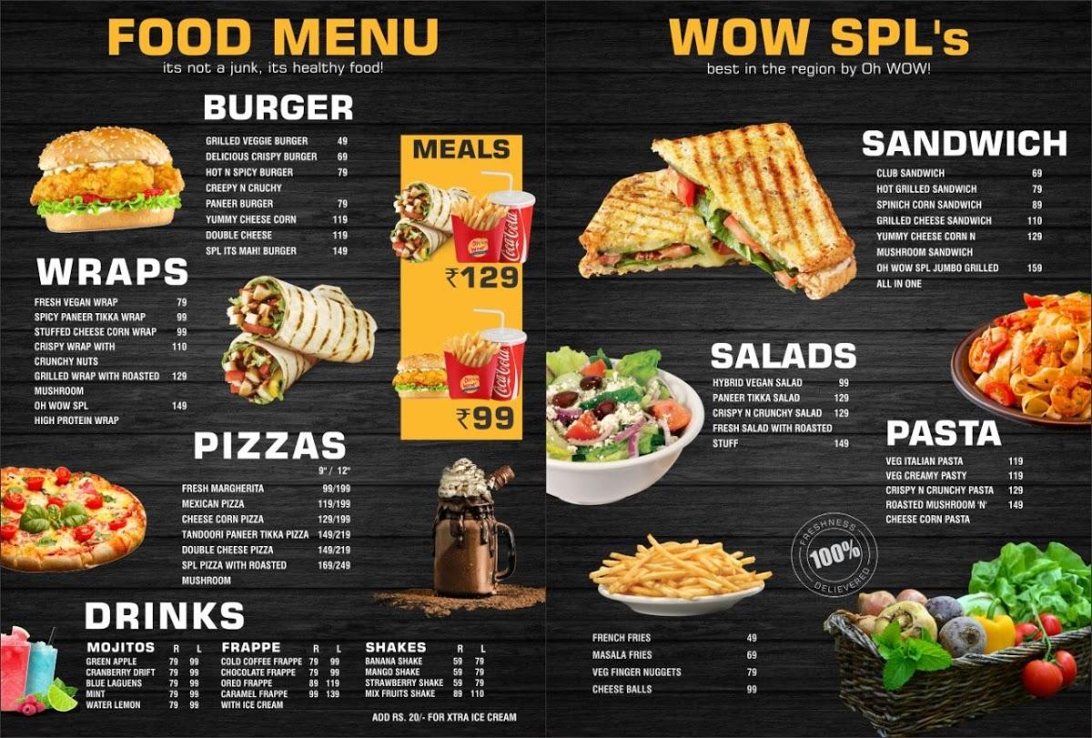 Menu at Oh wow ( a step ahead) - Best Restaurant in Dera Bassi, Dera Bassi