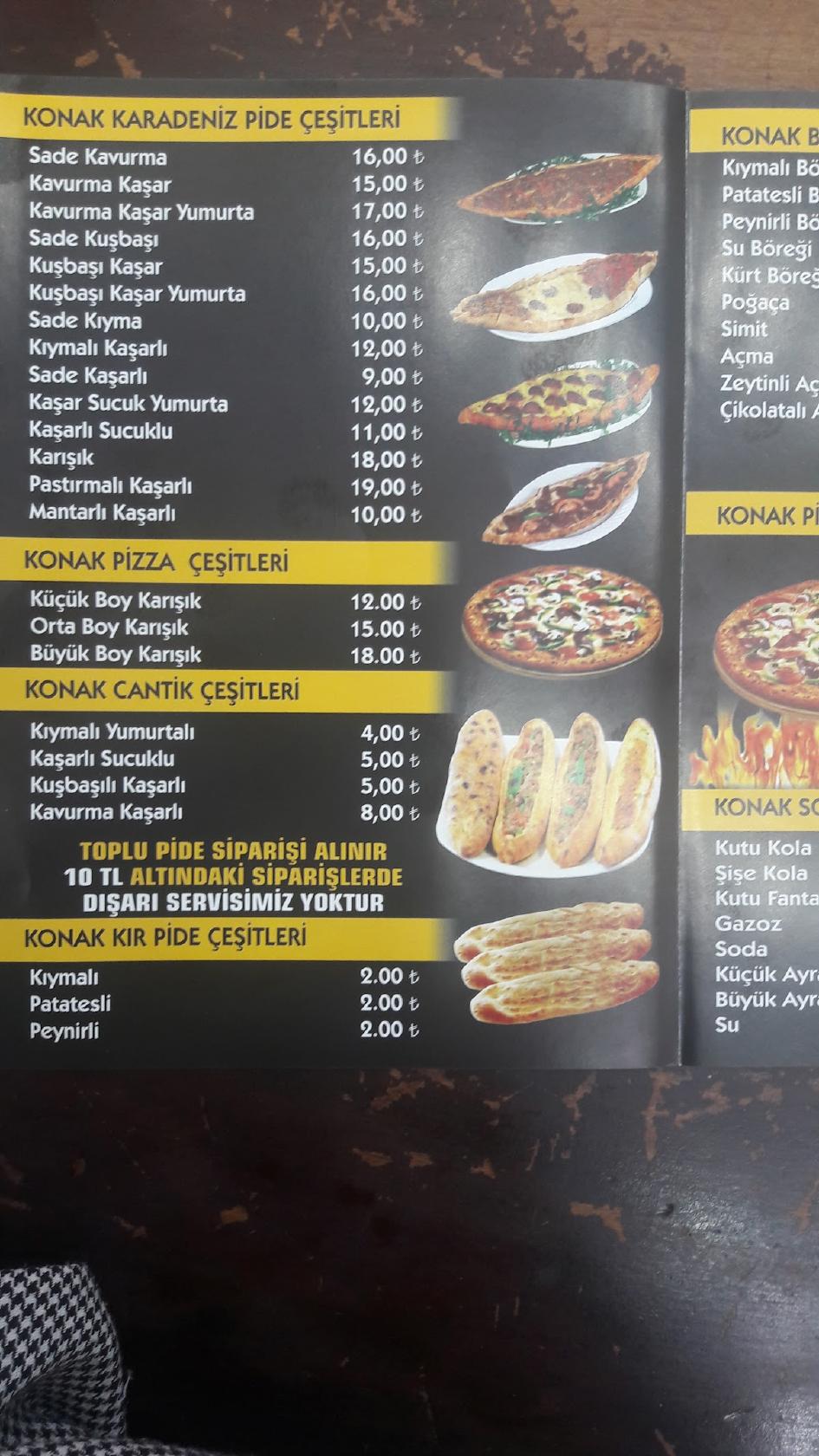 Menu at Konak Pide Pizza Börek, Istanbul, 94