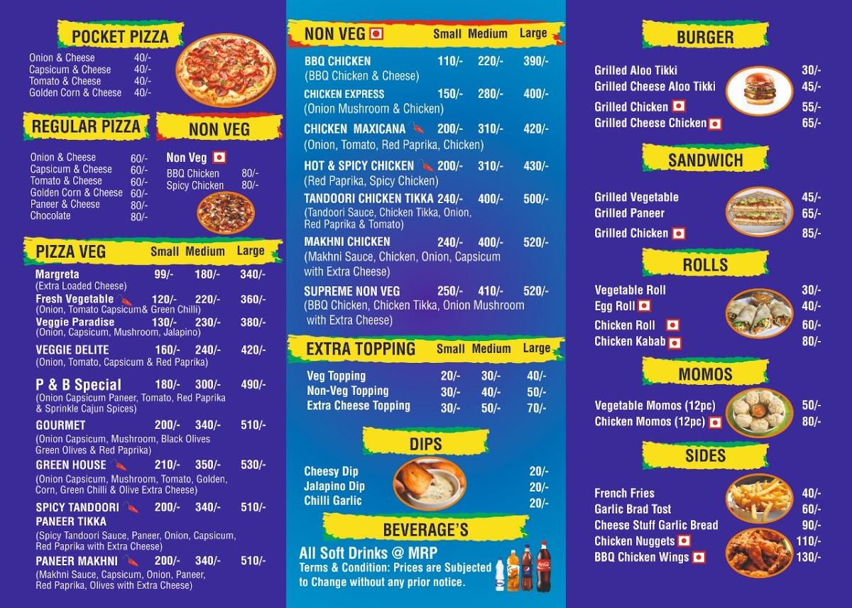 Menu at Pizza & Burger Club, Gurugram