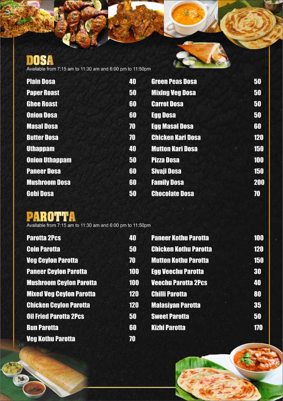 Menu at Moni's Kitchen - A Family Resturaunt., Chennai