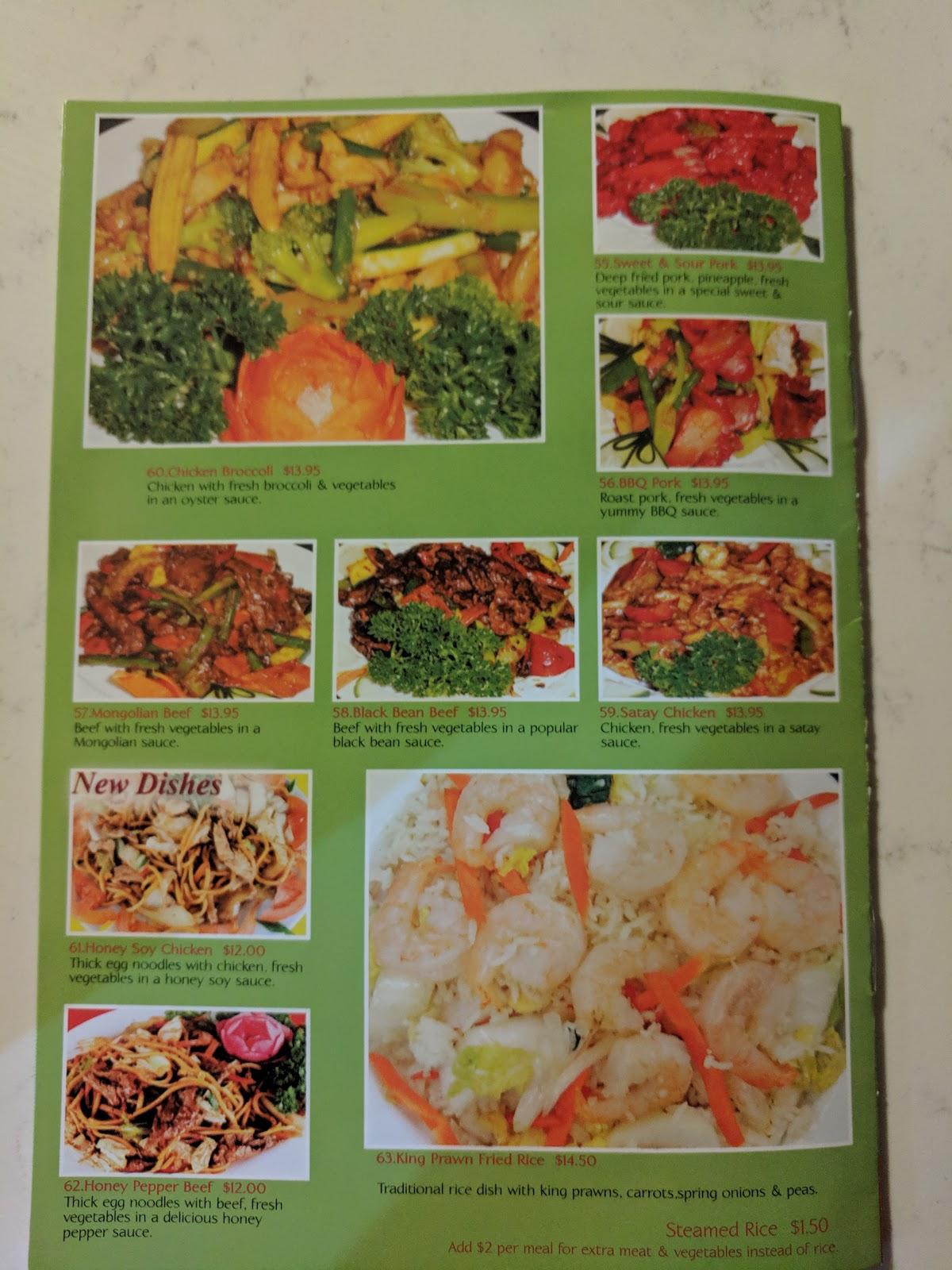 Menu at Healthy Noodle restaurant, Gympie