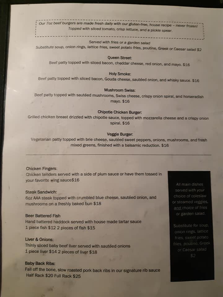 Menu at The Thirsty Loon pub & bar, Lakefield