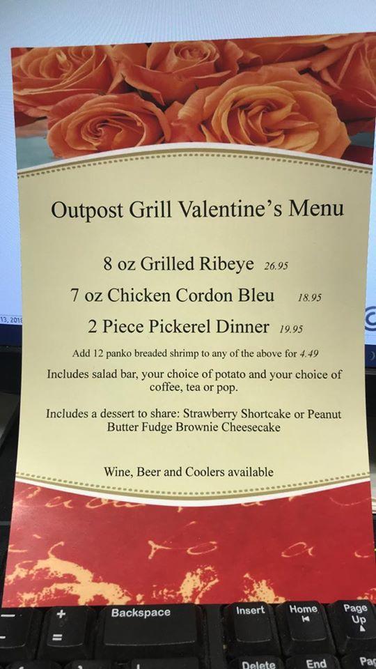 Menu at Outpost Grill restaurant, Winkler, Junction Hwy 3 &14
