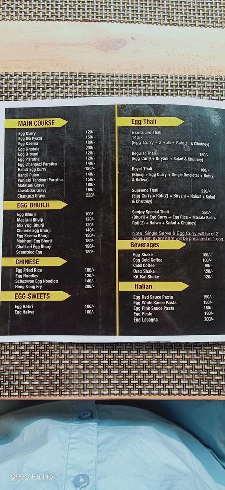 Menu at Egg Dee Restaurant Chomu, Chomu