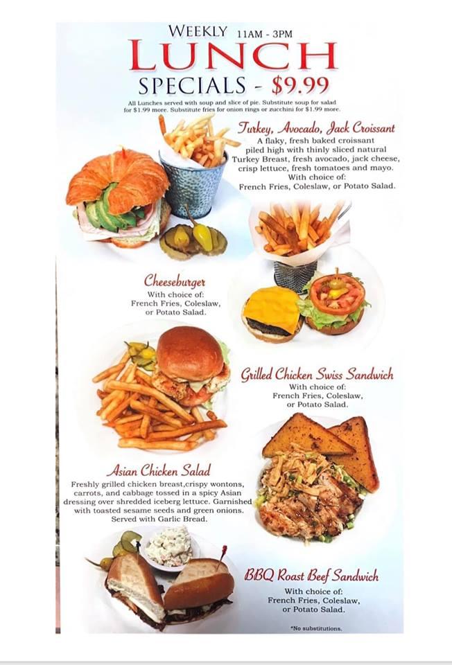 Menu at Beaumont Cafe, Beaumont