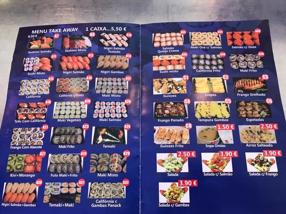 Menu em Restaurante Sushi Ocean, Cartaxo, Edifício Soc. Filarmonica