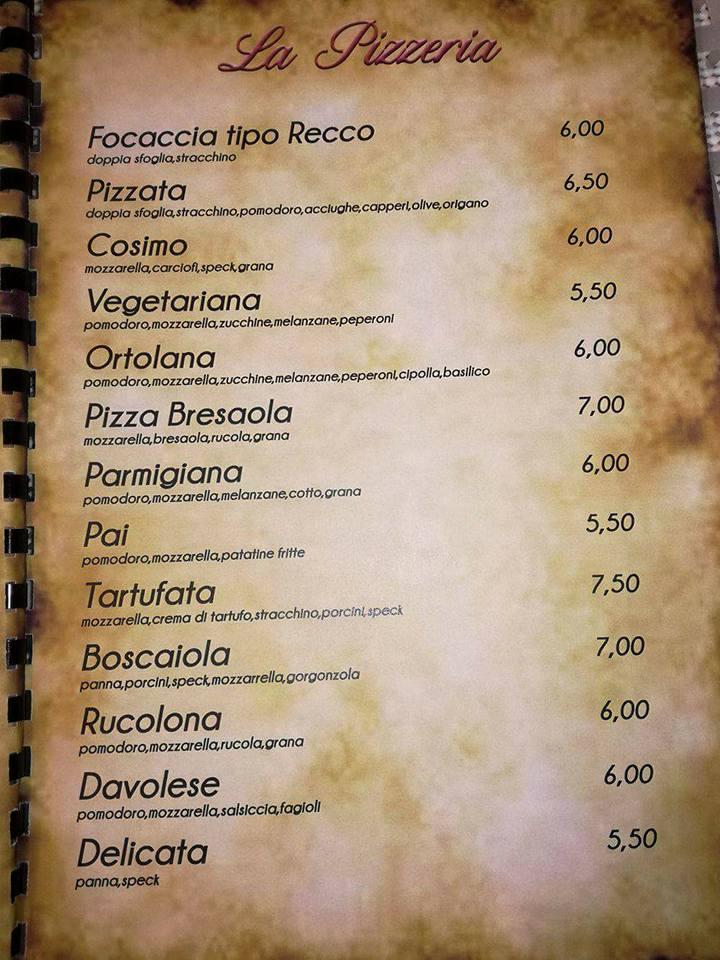Menu da Al Borghetto " Ristorante Cucina Tipica,pizzeria Con Forno A ...