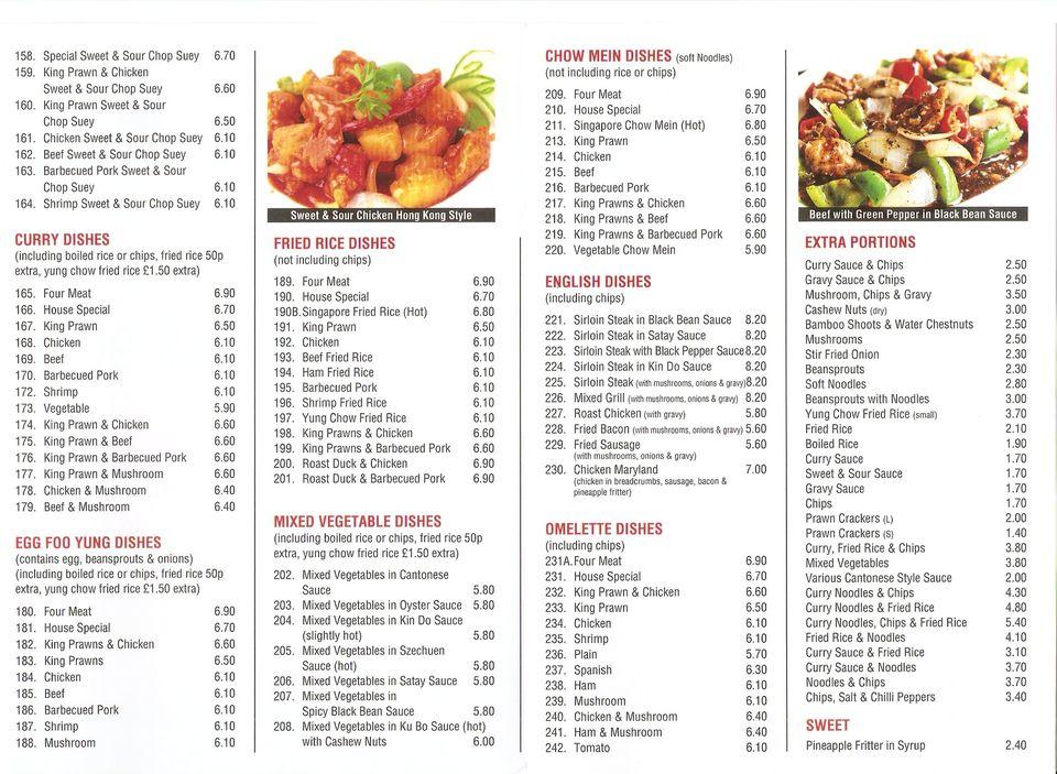 Menu at Magic Wok fast food, Newcastle upon Tyne, 561 Welbeck Rd