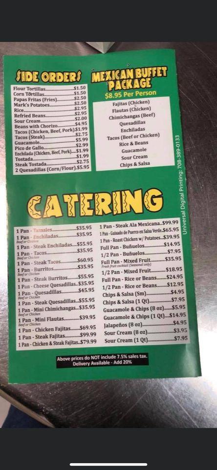 Menu at La Cafe, Mokena