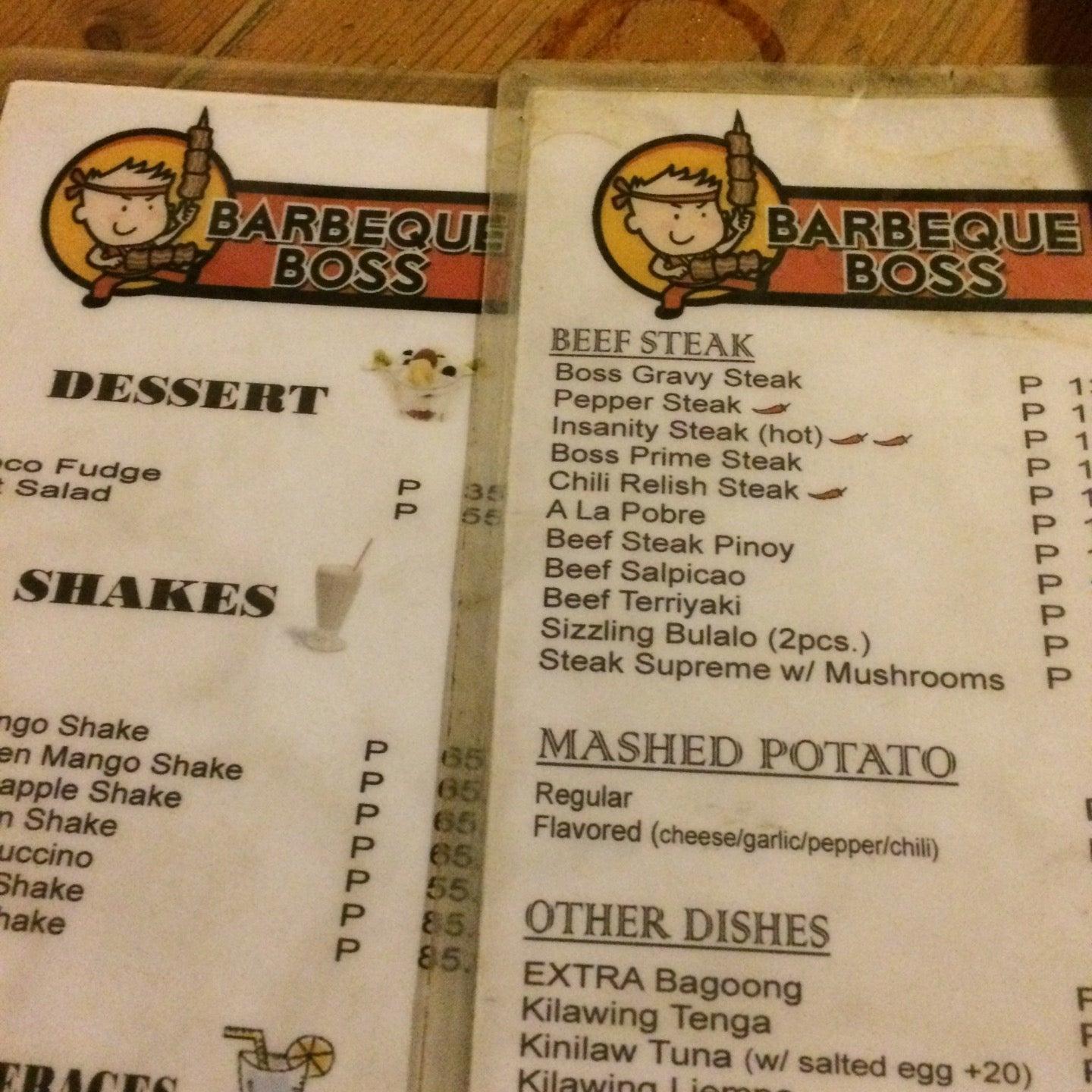 Menu at Barbeque Boss - Mabolo Branch, Cebu City