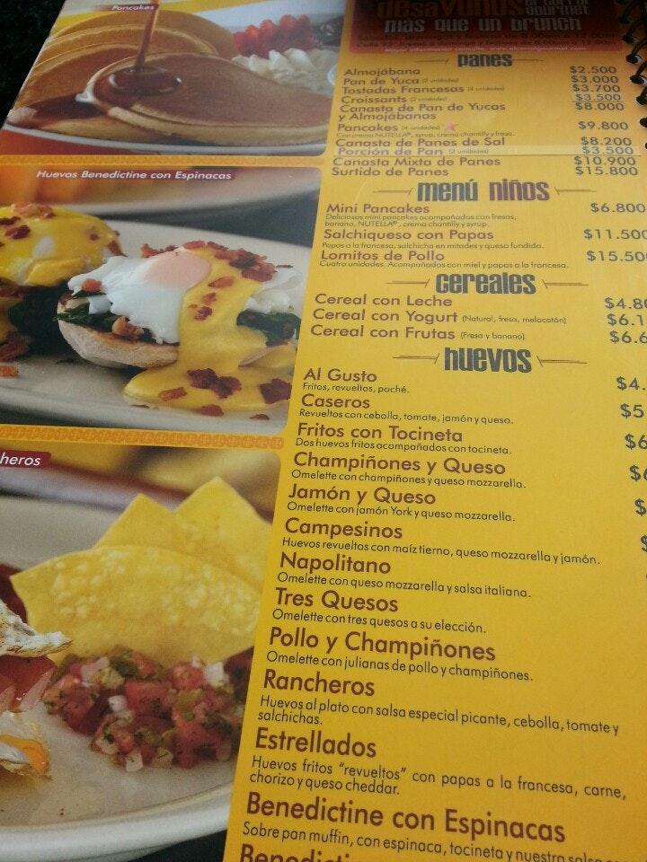 Carta del restaurante El Corral Gourmet, Chía