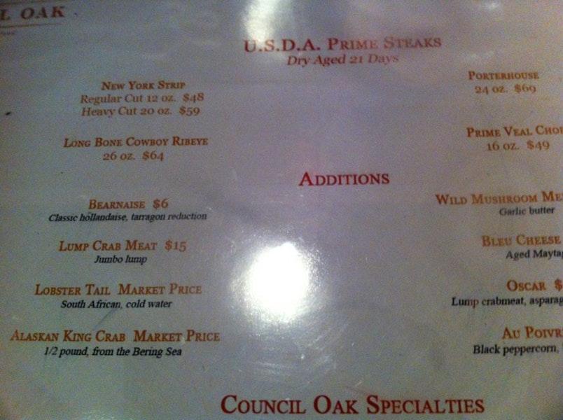 Carta del restaurante Brunch At Council Oak, Hollywood