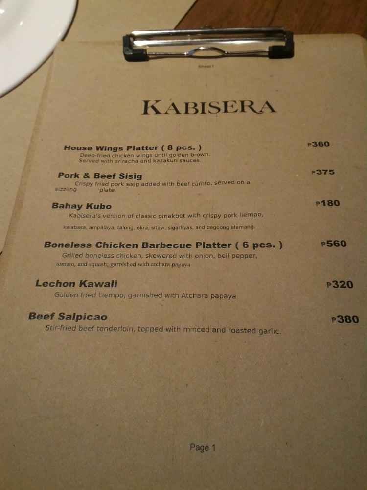 Menu at Max’s Kabisera restaurant, Taguig, 716 Bonifacio High Street