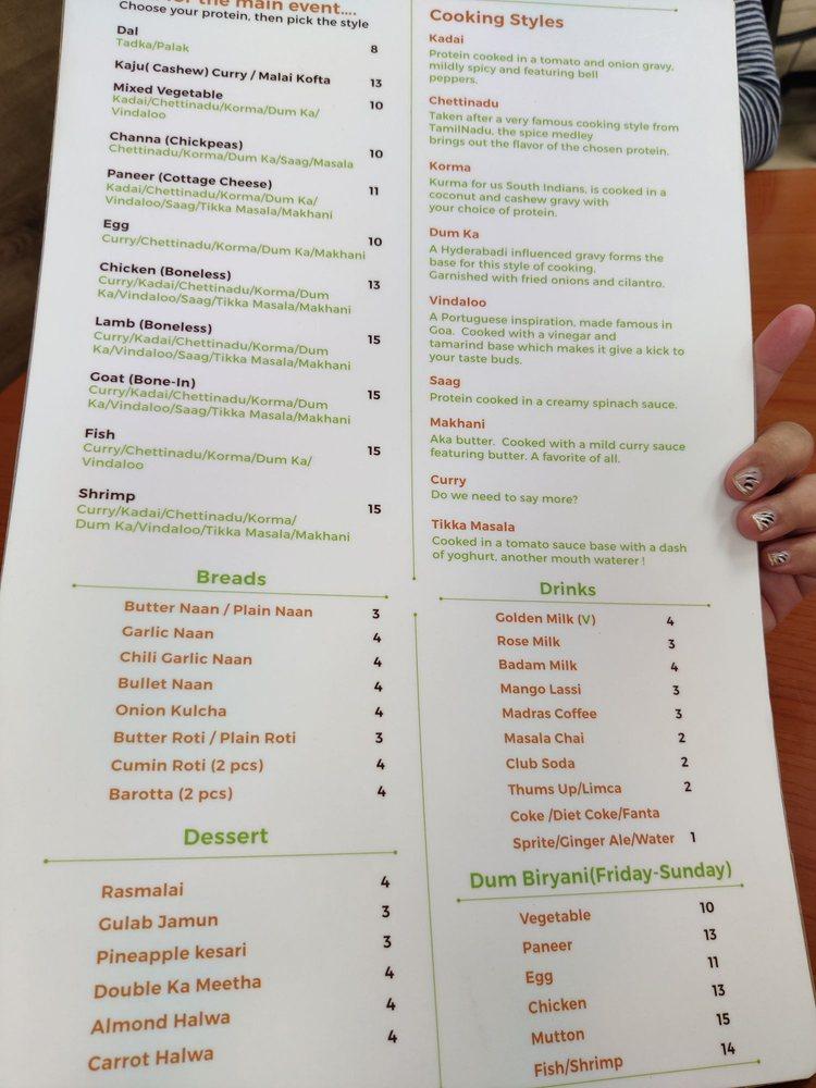 Menu at Cumin N Eat restaurant, Allentown