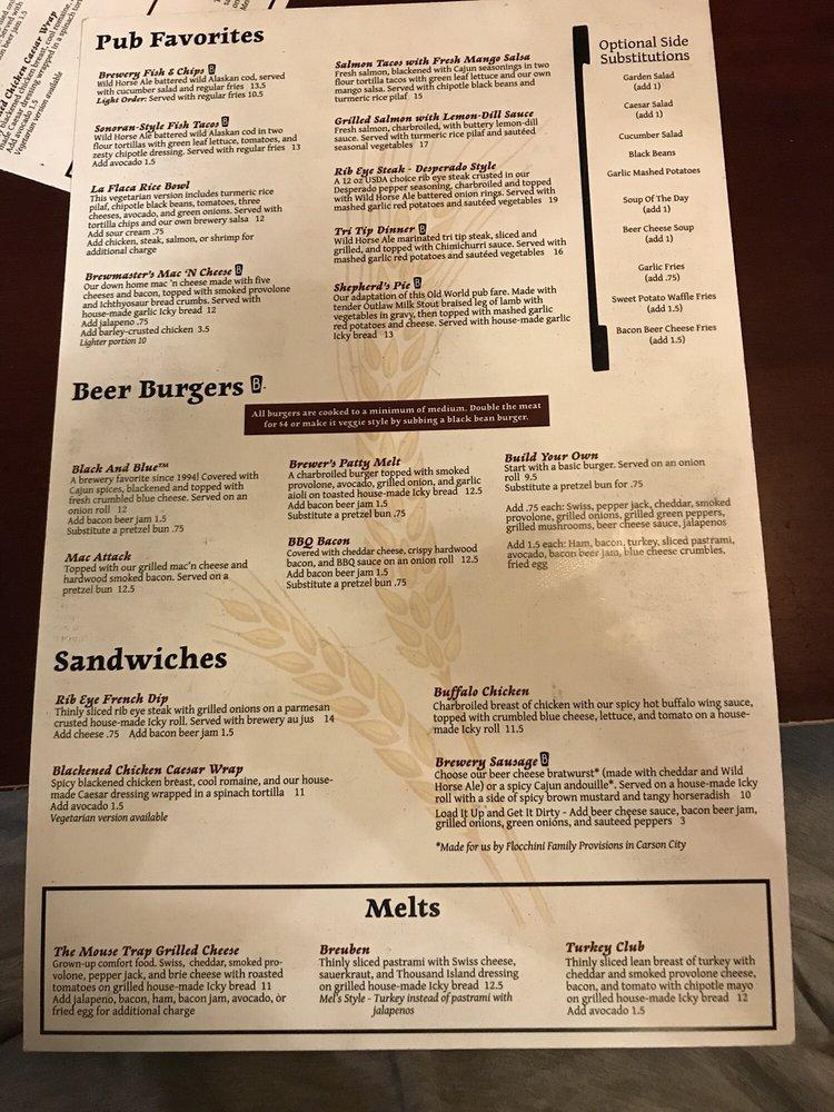 Menu at Great Basin Brewing Company ~ Sparks pub & bar, Sparks, 846 ...