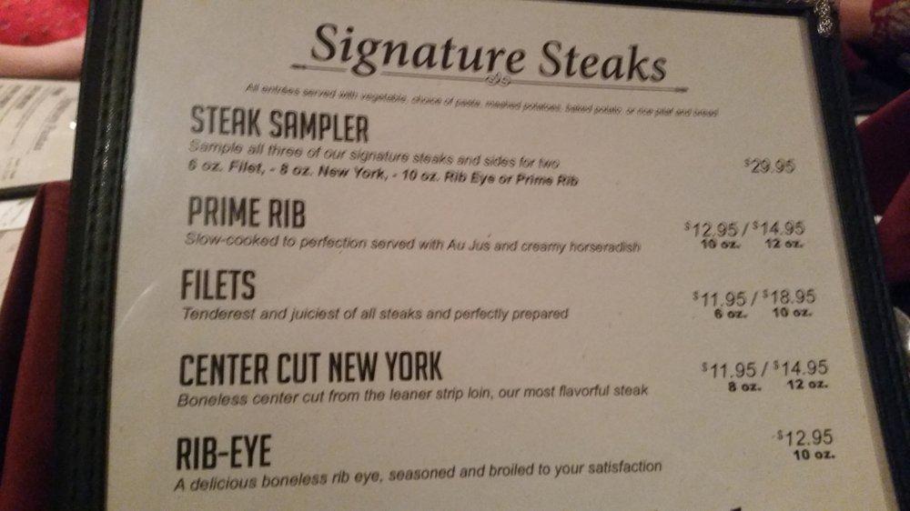 Menu at Club Cal Neva, Reno