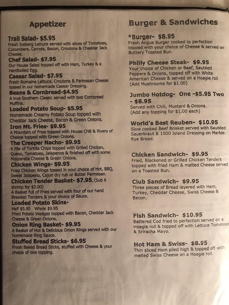 Menu at Damascus Pizza Co. Bar & Grill, Damascus