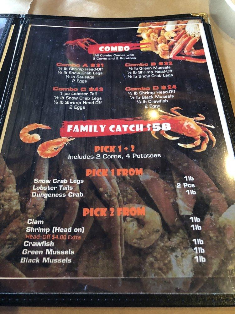 Menu at King Crab Cajun Seafood and Bar., Auburn Hills