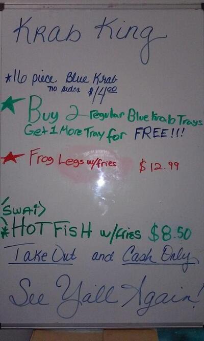 Krab King, Newberry - Restaurant menu, prices and reviews