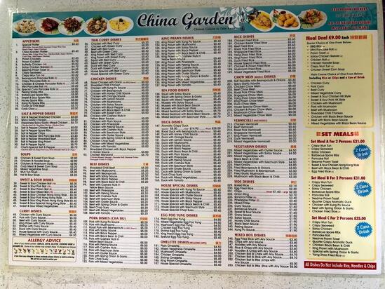 China Garden, Elgin - Restaurant menu, prices and reviews