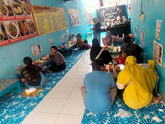 Menu at Bakso Viral Novi restaurant, Indonesia