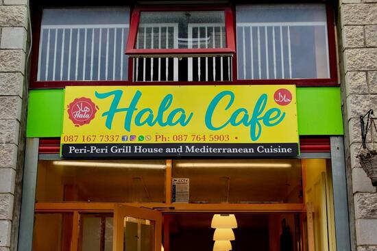 Menu at Hala Cafe, Dublin