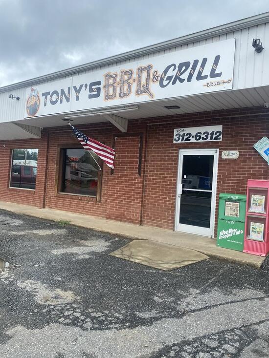 Menu at Tony’s BBQ & Grill, Fallston