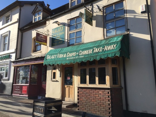 Menu at Galaxy of Cleobury fast food, Cleobury Mortimer