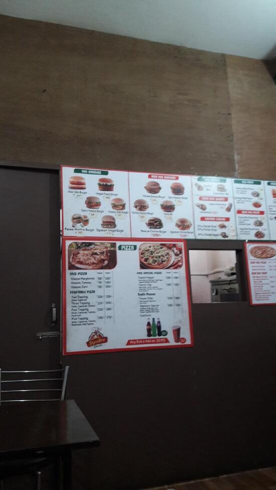 Menu at Signature Burger, Amritsar