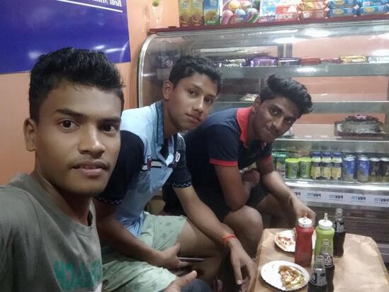 Menu at Smart Bakery, India, In front of SBI ATM