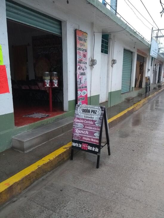 Menu at Restaurante Doña Paz, Huayacocotla