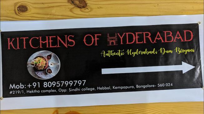 Menu at Kitchens of Hyderabad, Bengaluru