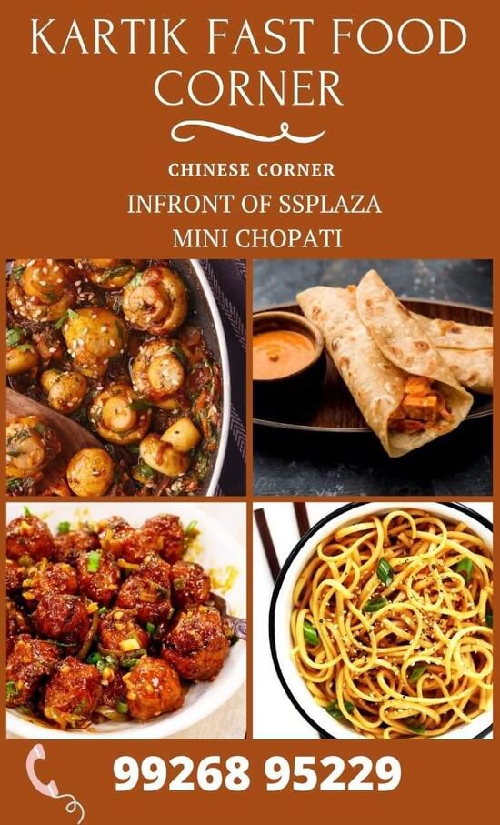 Menu at Kartik Fast Food Corner, Korba