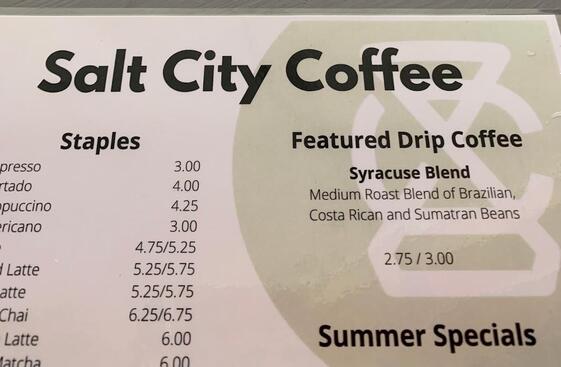 Salt City Coffee, 720 University Ave Suite #1 in Syracuse - Restaurant ...