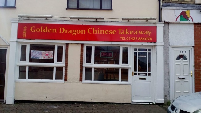 Menu at Golden Dragon, Wingate