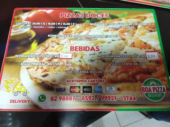 Boa Pizza, Penedo - Menu do restaurante, preços e opiniões