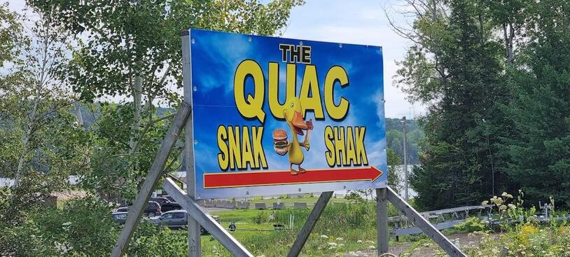Menu at Quac Snak Shak restaurant, Mactaquac