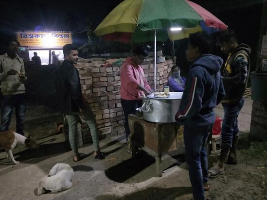 Menu at Mutton Ghugni stall, Kolkata