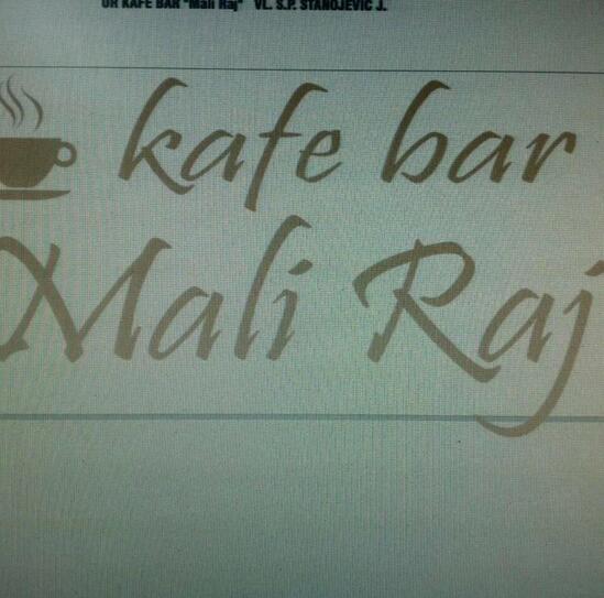 Menu at Mali Raj cafe, Lamovita