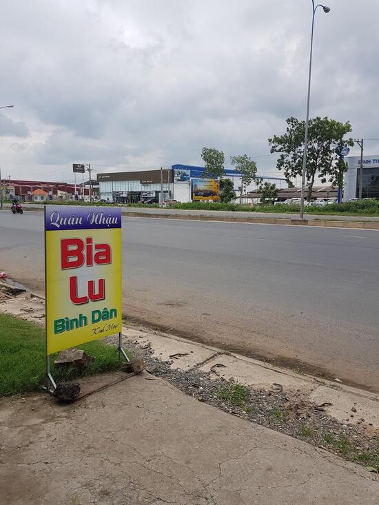 Menu at Bia Lu Quán restaurant, Phan Thiet