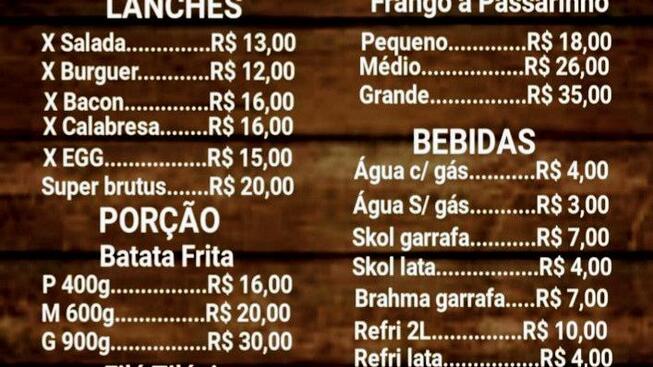 Menu at Brutus Hanburgueria pub & bar, Alta Floresta