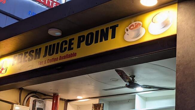 Menu at Fresh Juice Point, Bengaluru, XP8X+8M7