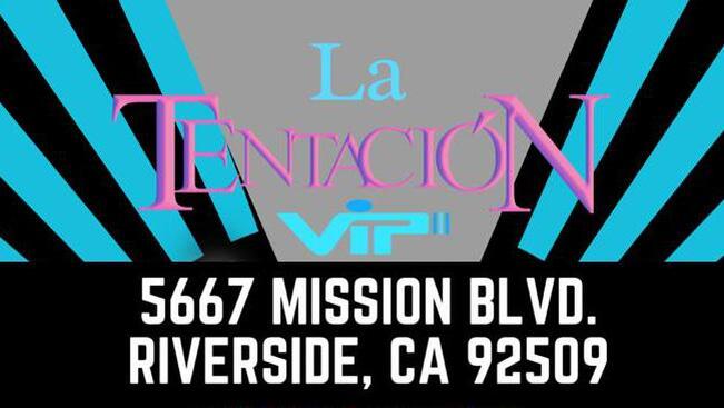 Menu at La Tentación VIP Night Club, Riverside