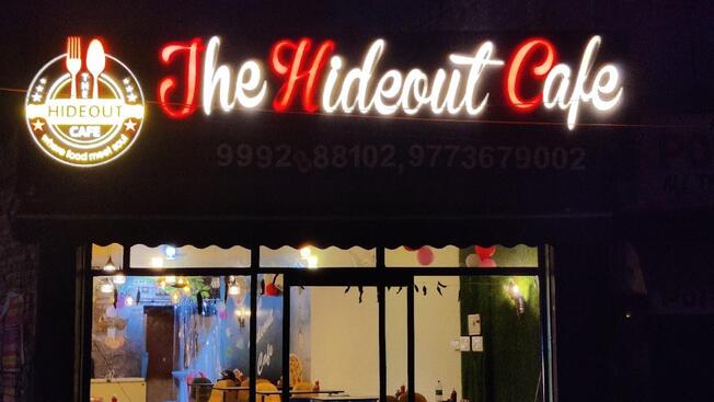 Menu at The Hideout Cafe, Rohtak