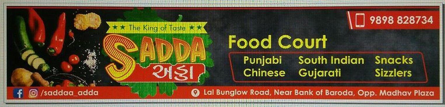 Menu at Sadda Adda Food Court., Jamnagar