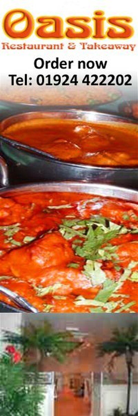 Menu at Oasis Restaurant, Batley